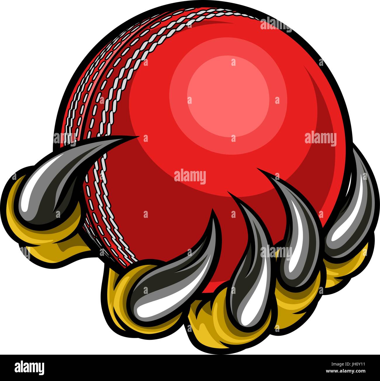 Monster or animal claw holding Cricket Ball Stock Vector Image & Art ...