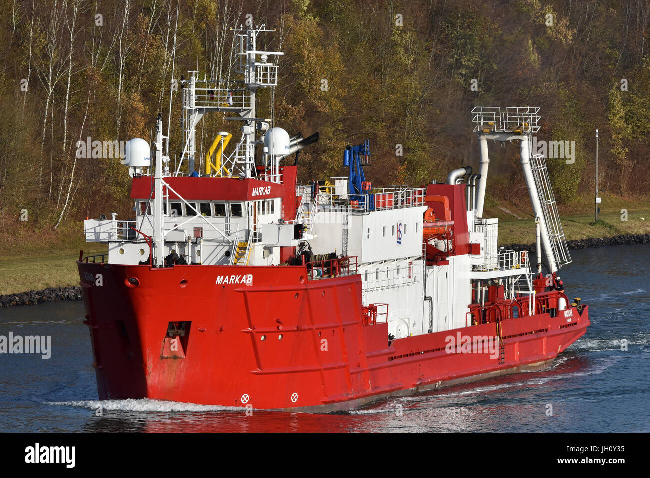 Research Vessel Markab in the Kiel Canal Stock Photo - Alamy