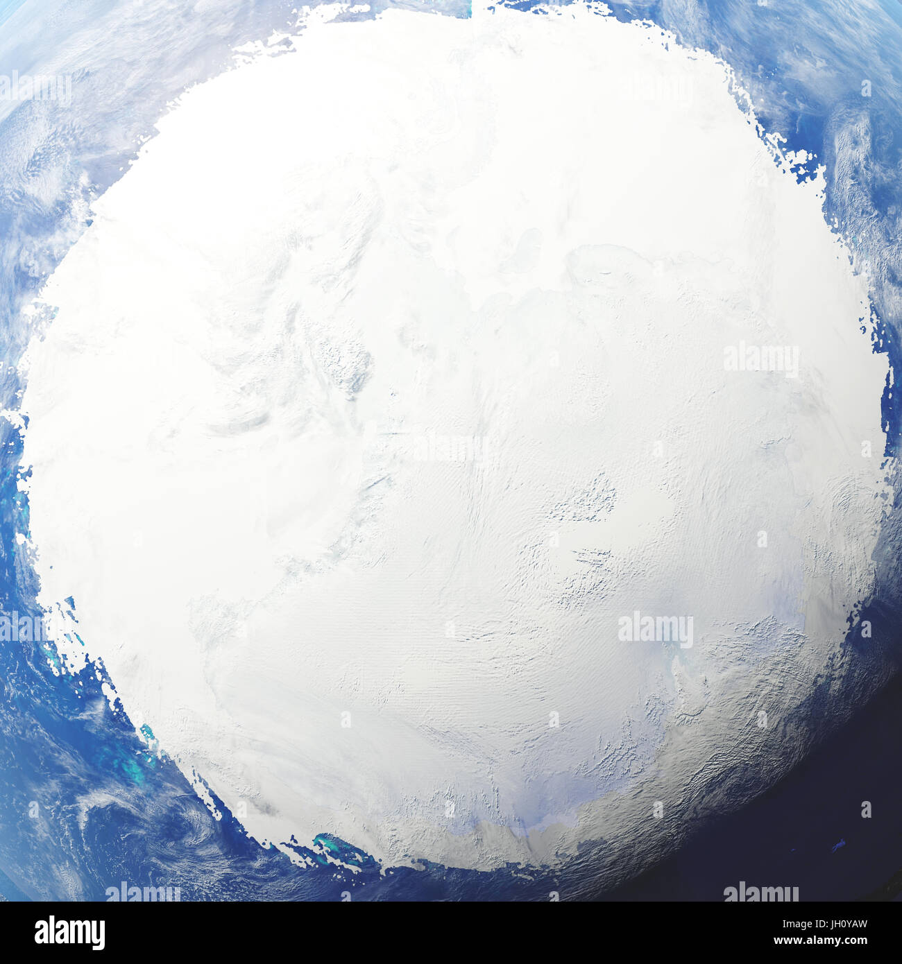 3D rendering Earth close-up view, top view. Near Space. Planet earth ...