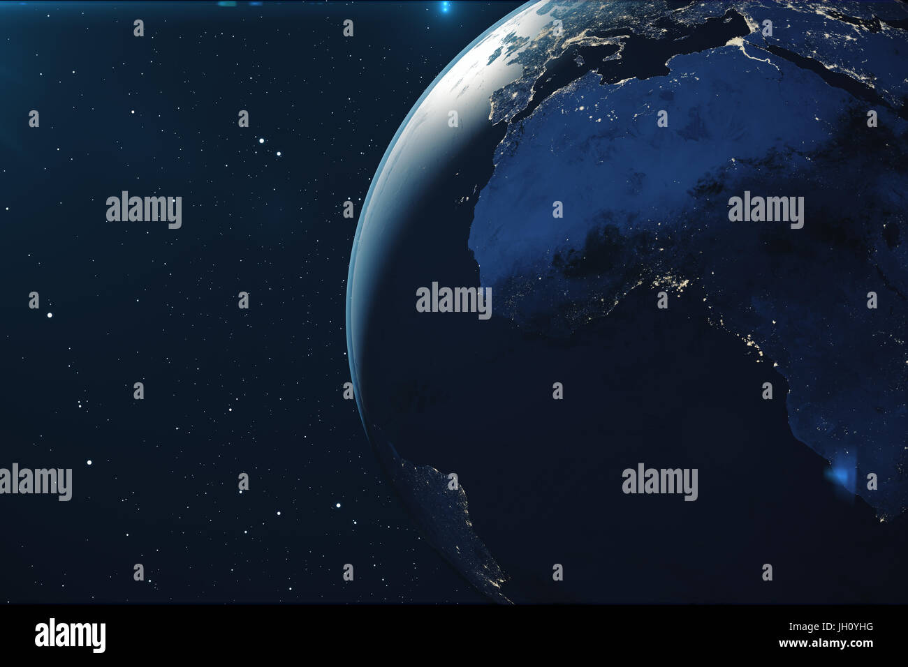 Globe view from north pole hi-res stock photography and images - Alamy