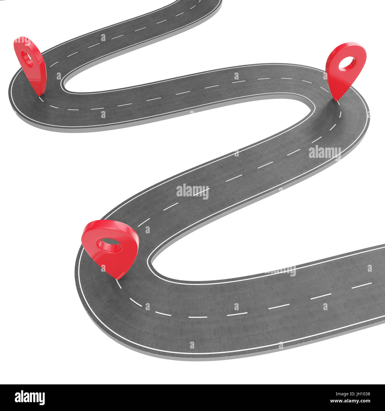 Road infographic with pin pointer. Navigation concept with pin pointer ...
