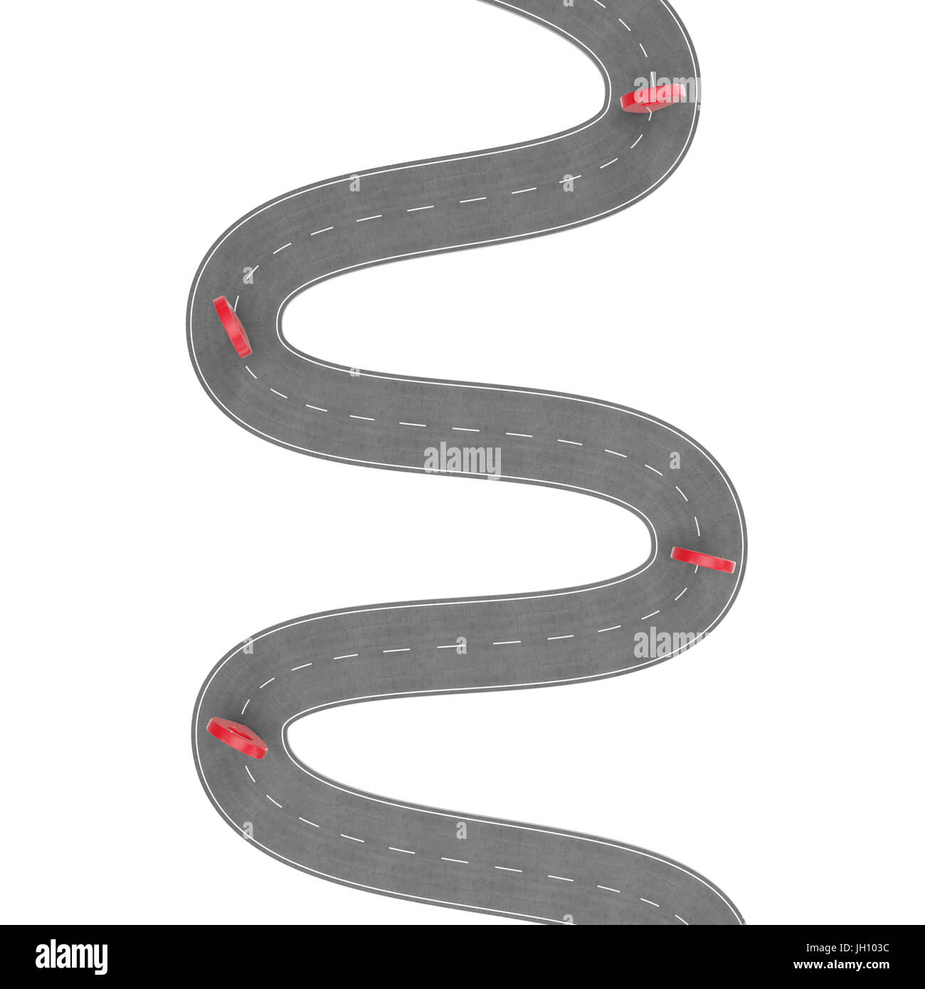 Road infographic with pin pointer. Navigation concept with pin pointer ...