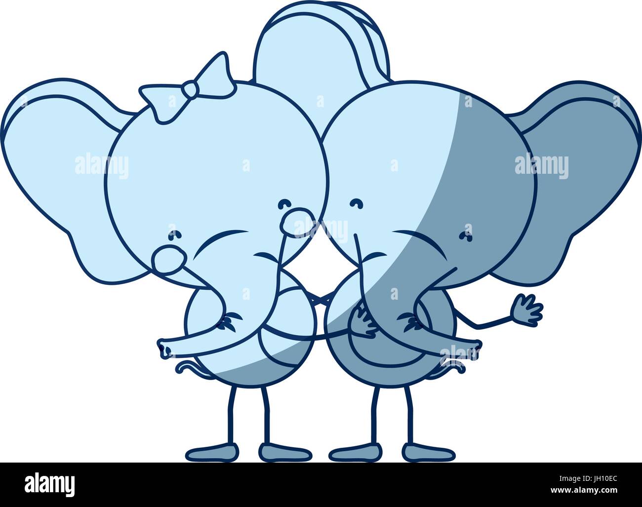 Elephant hug Stock Vector Images - Alamy