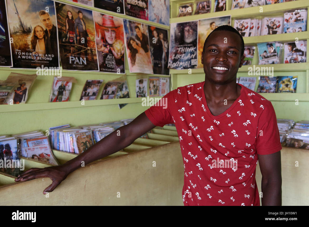 Video shop. Uganda Stock Photo - Alamy