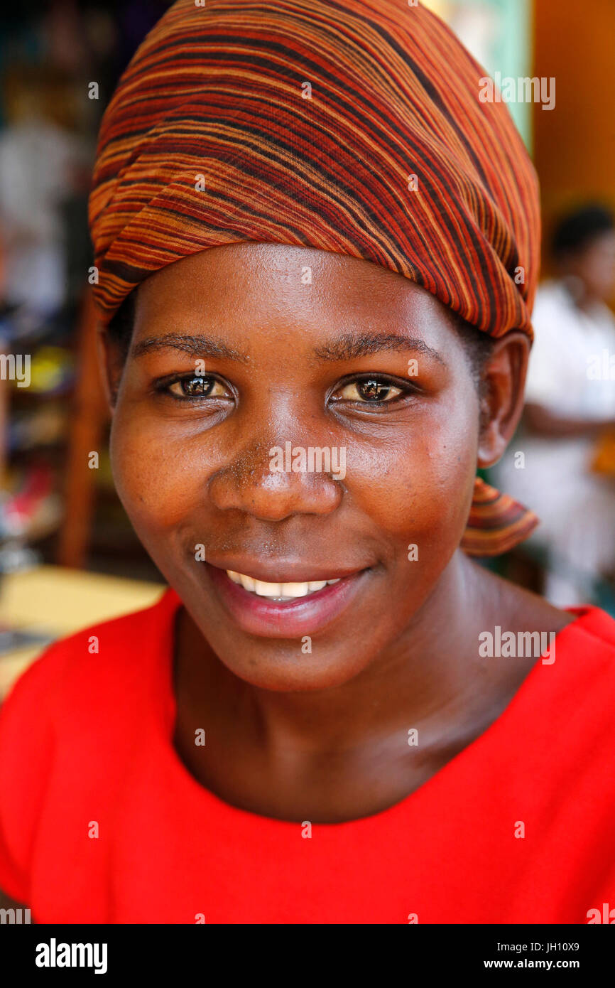 Smiling Ugandan woman. Uganda Stock Photo - Alamy