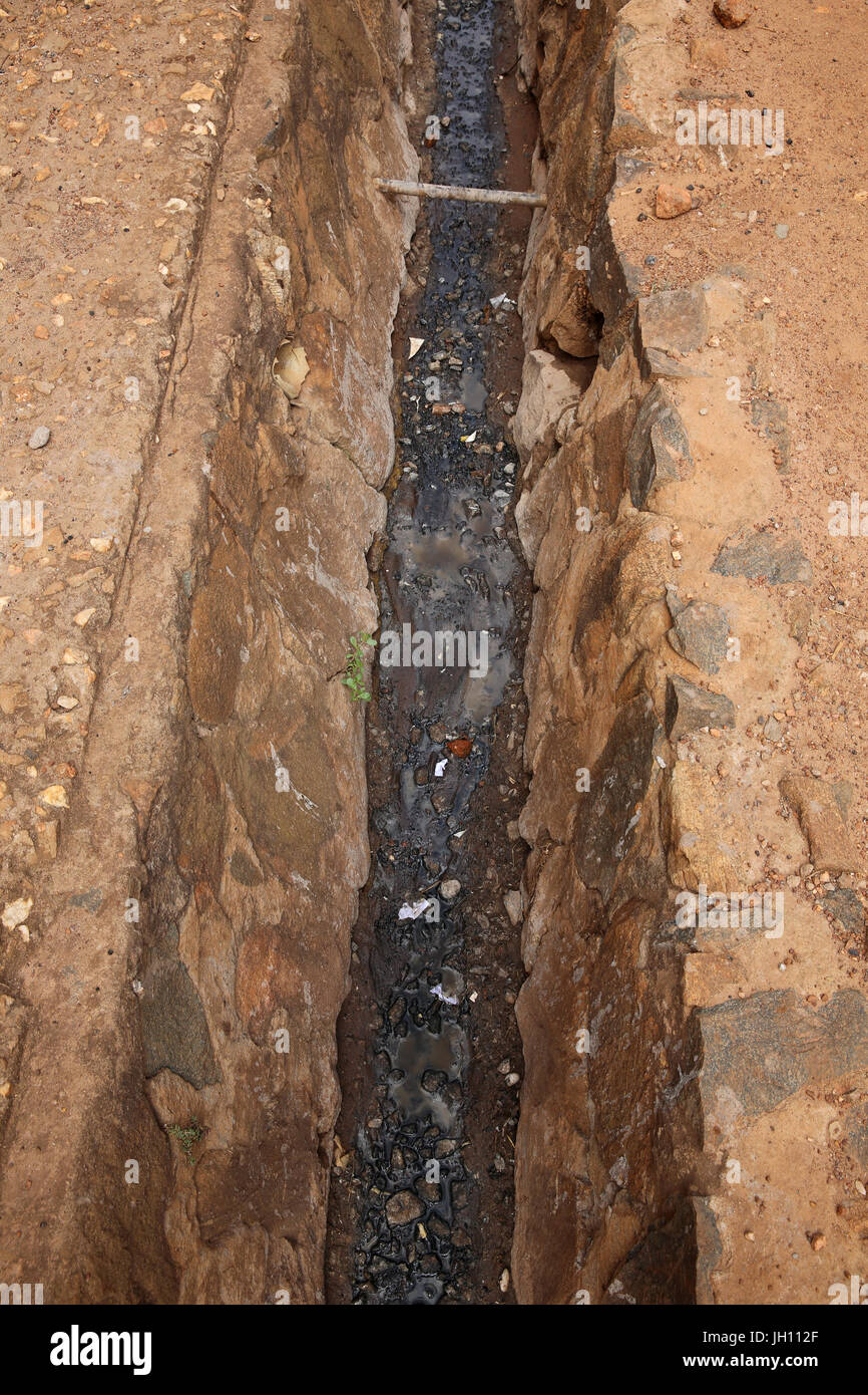 Open sewer. Uganda Stock Photo - Alamy