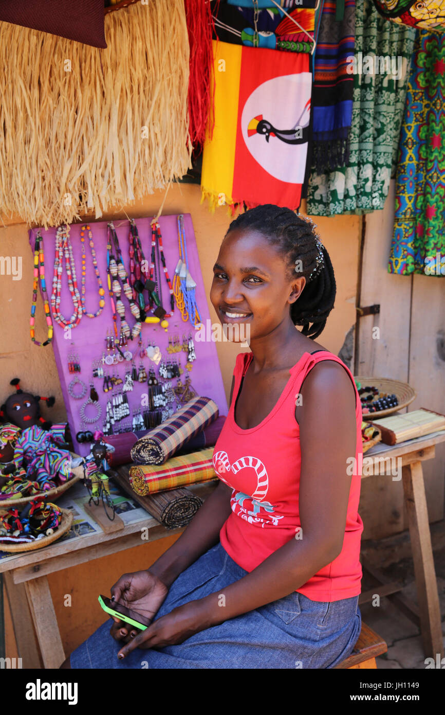Souvenir shop in Kampala. Uganda Stock Photo - Alamy