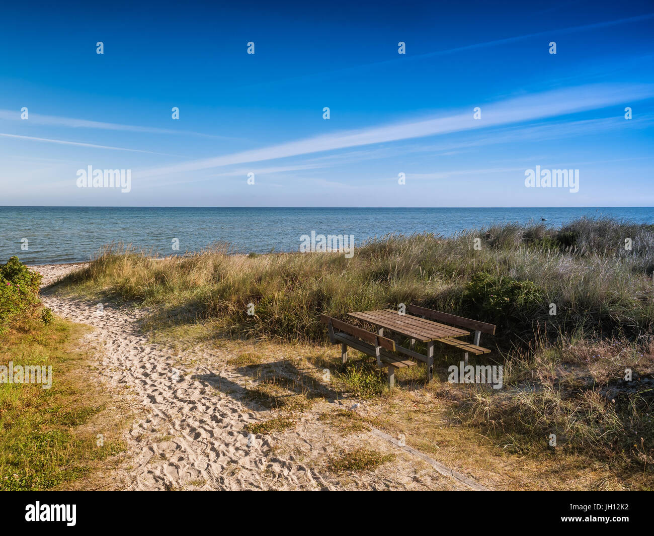 Danish Fjellerup beach in Djurs, Denmark Stock Photo - Alamy