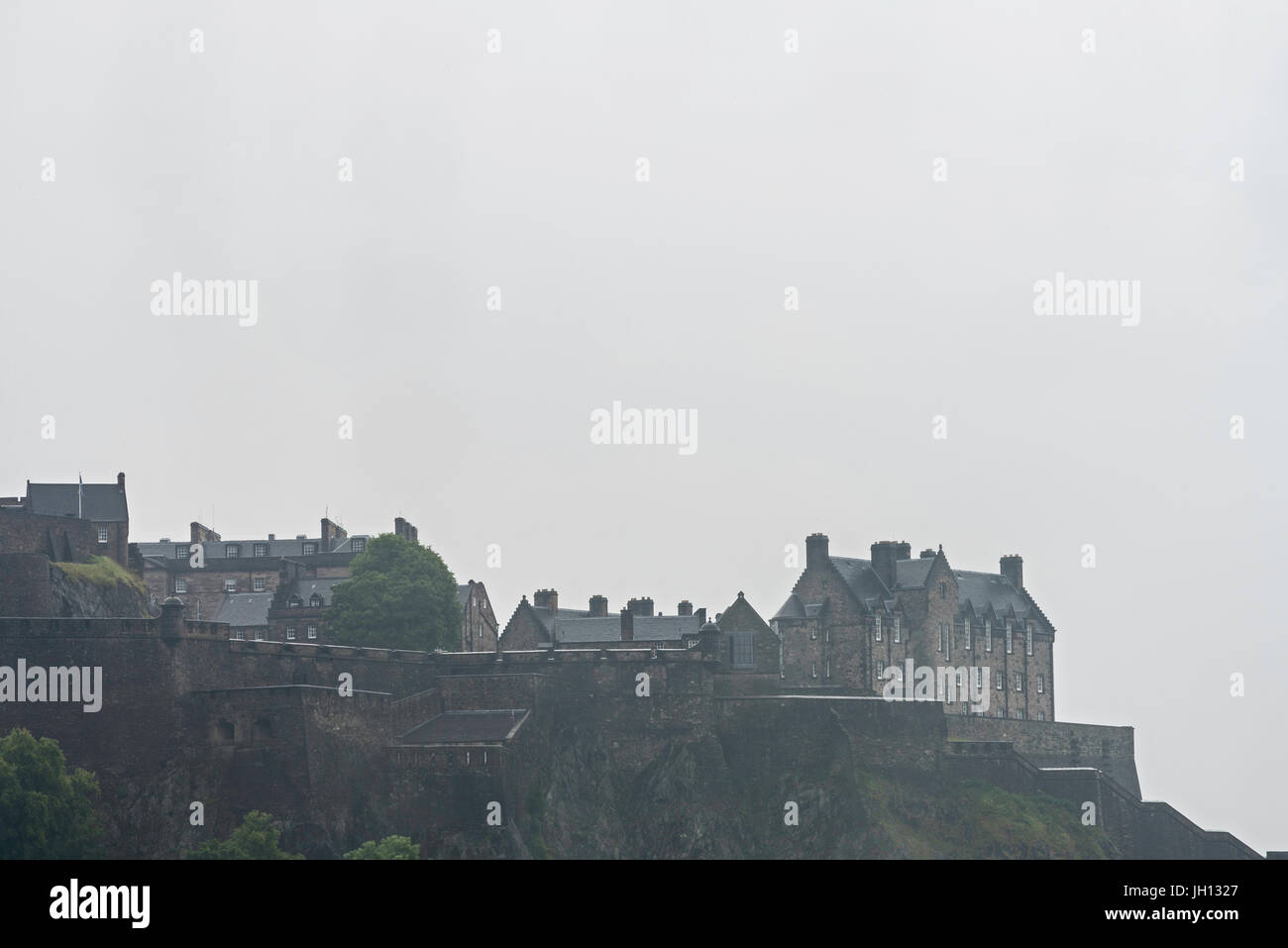 edinburgh castle in a rainy day Stock Photo - Alamy