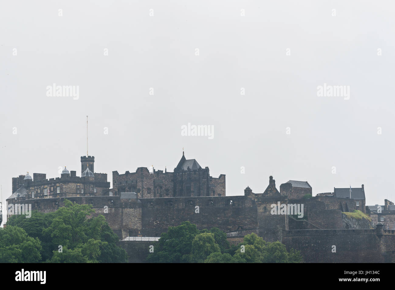 edinburgh castle in a rainy day Stock Photo - Alamy