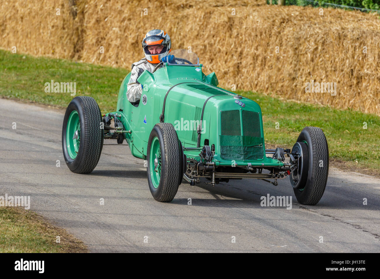 1934 ERA A-Type R3A Brooklands racer with driver Stephen Skipworth at ...