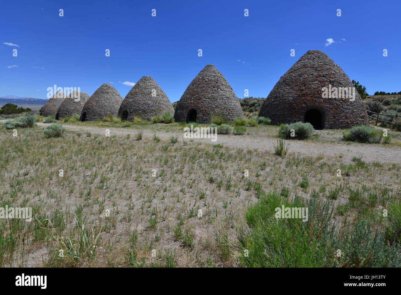 Charcoal ovens used for creating charcoal for the smelting of ore in ...