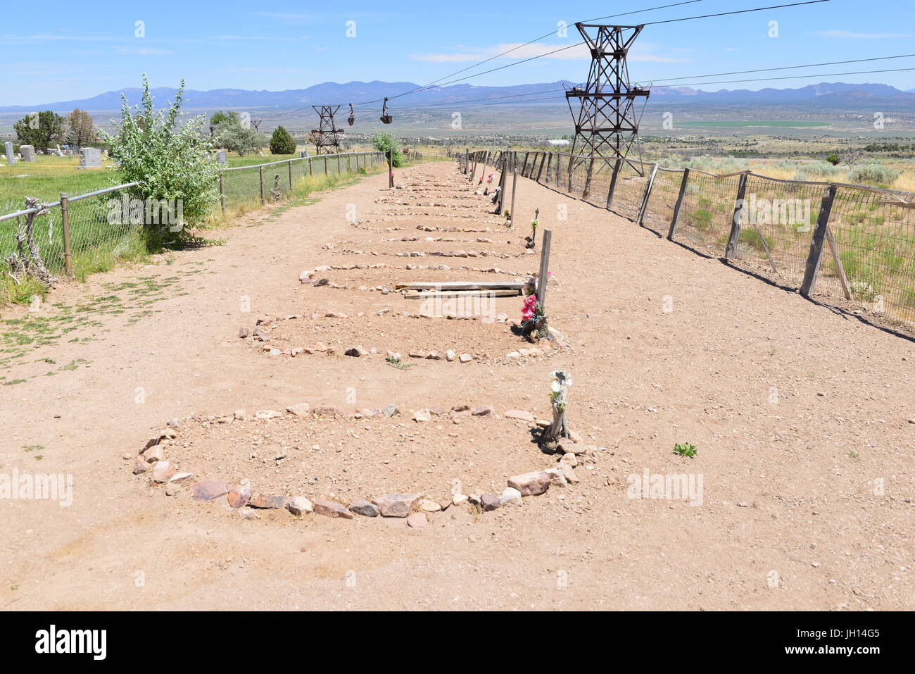 Boot Hill at Pioche Nevada Stock Photo - Alamy