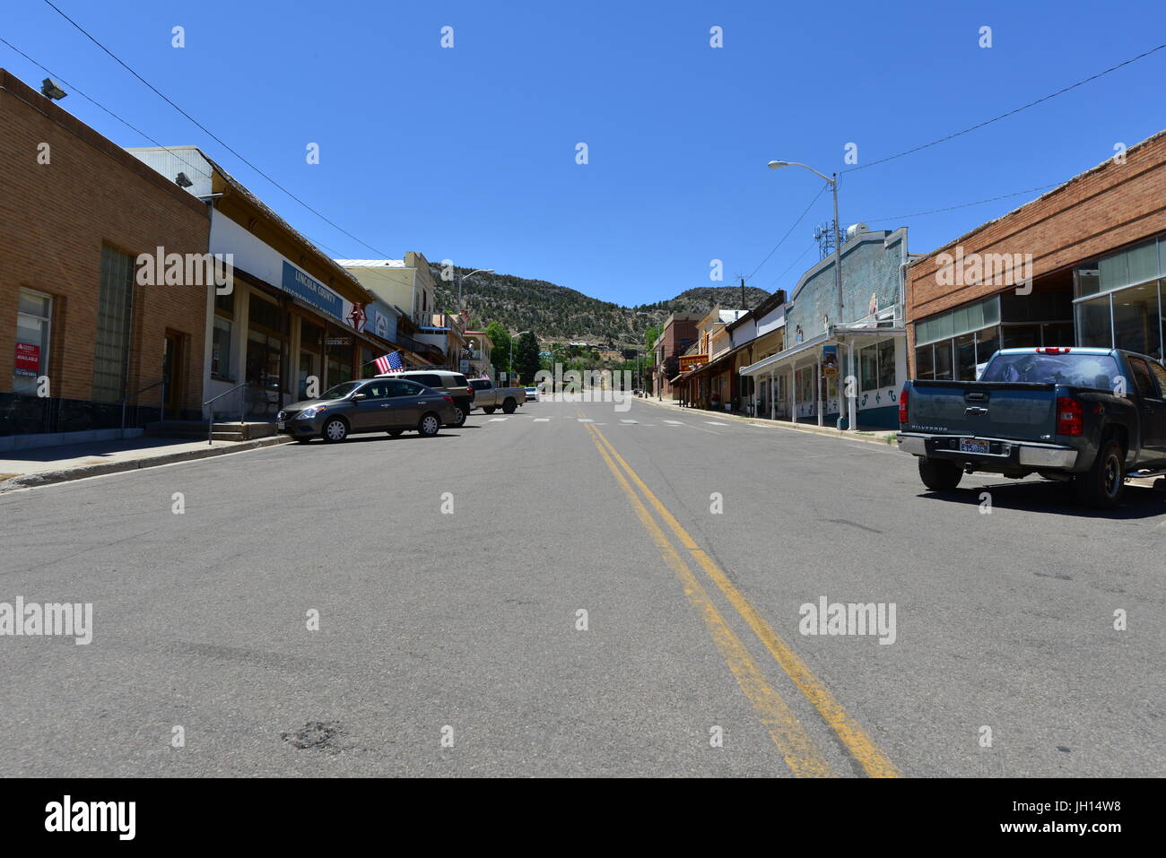 The main street of Pioche in Nevada Stock Photo - Alamy