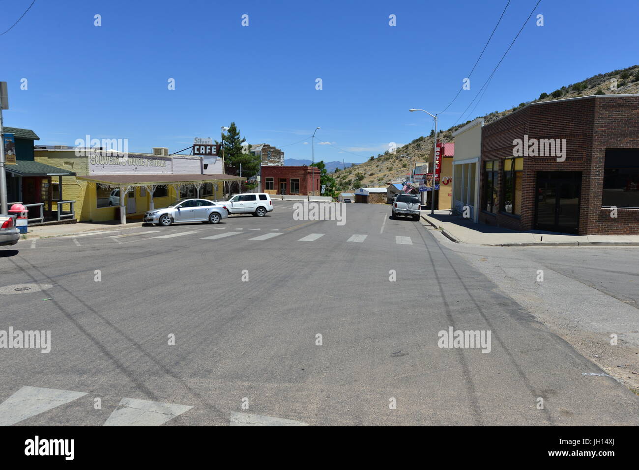 The main street of Pioche in Nevada Stock Photo - Alamy
