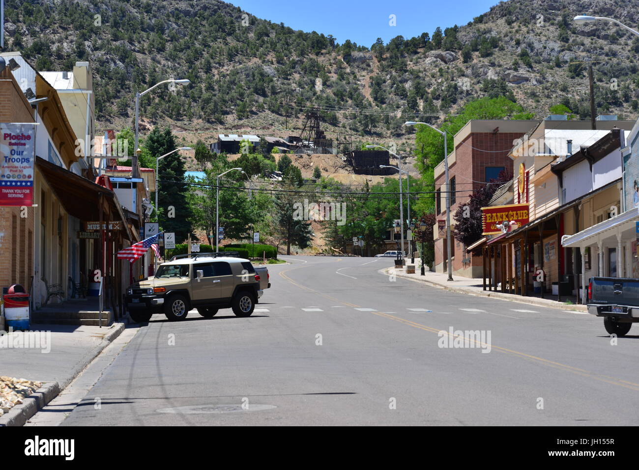 The main street of Pioche in Nevada Stock Photo - Alamy