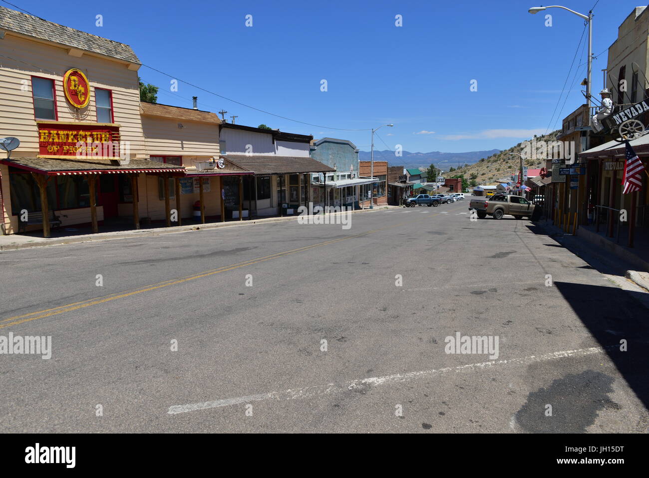 Old wooden shops wide street hi-res stock photography and images - Alamy