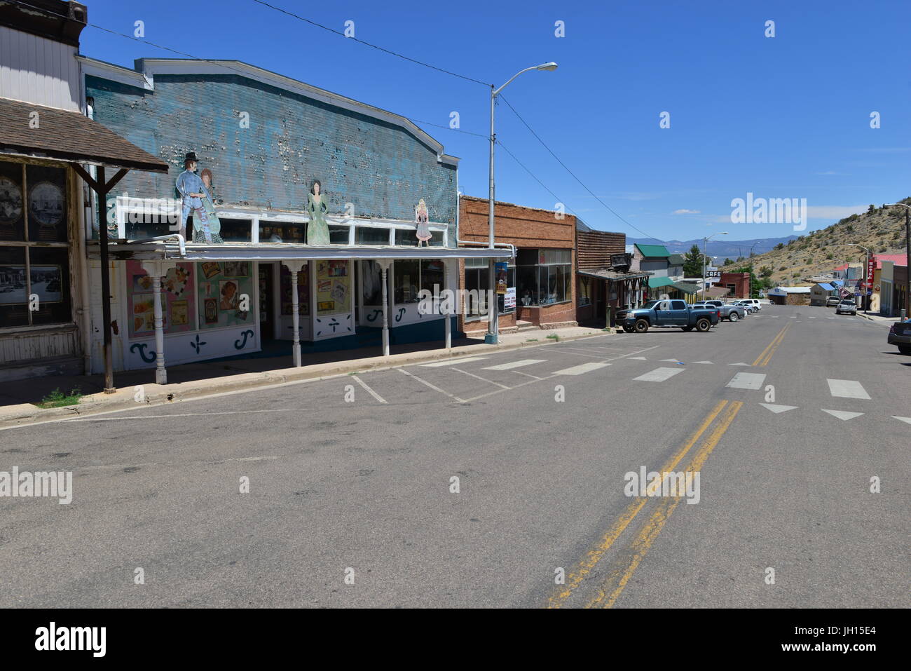 The main street of Pioche in Nevada Stock Photo - Alamy