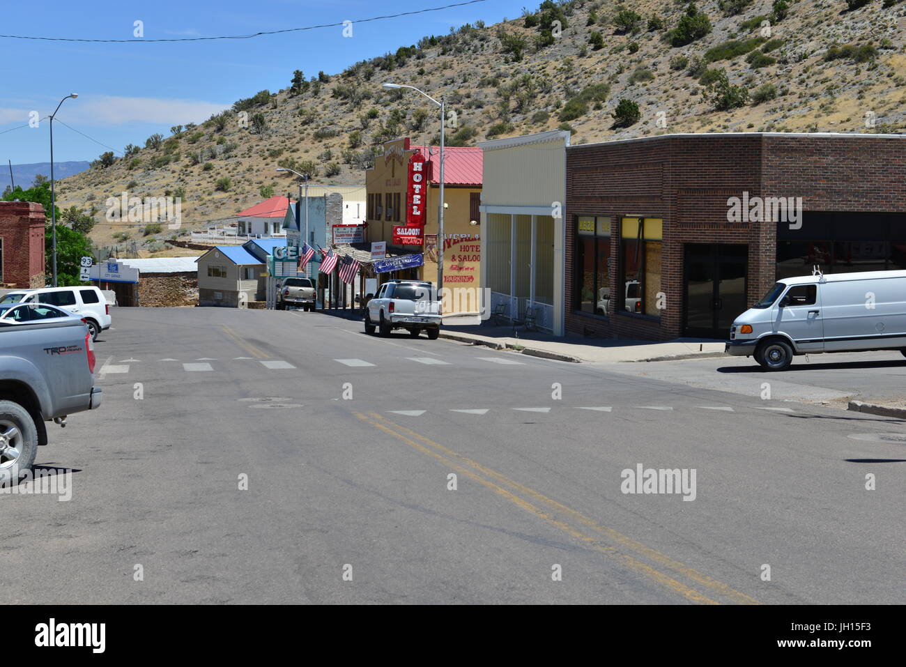 The main street of Pioche in Nevada Stock Photo - Alamy
