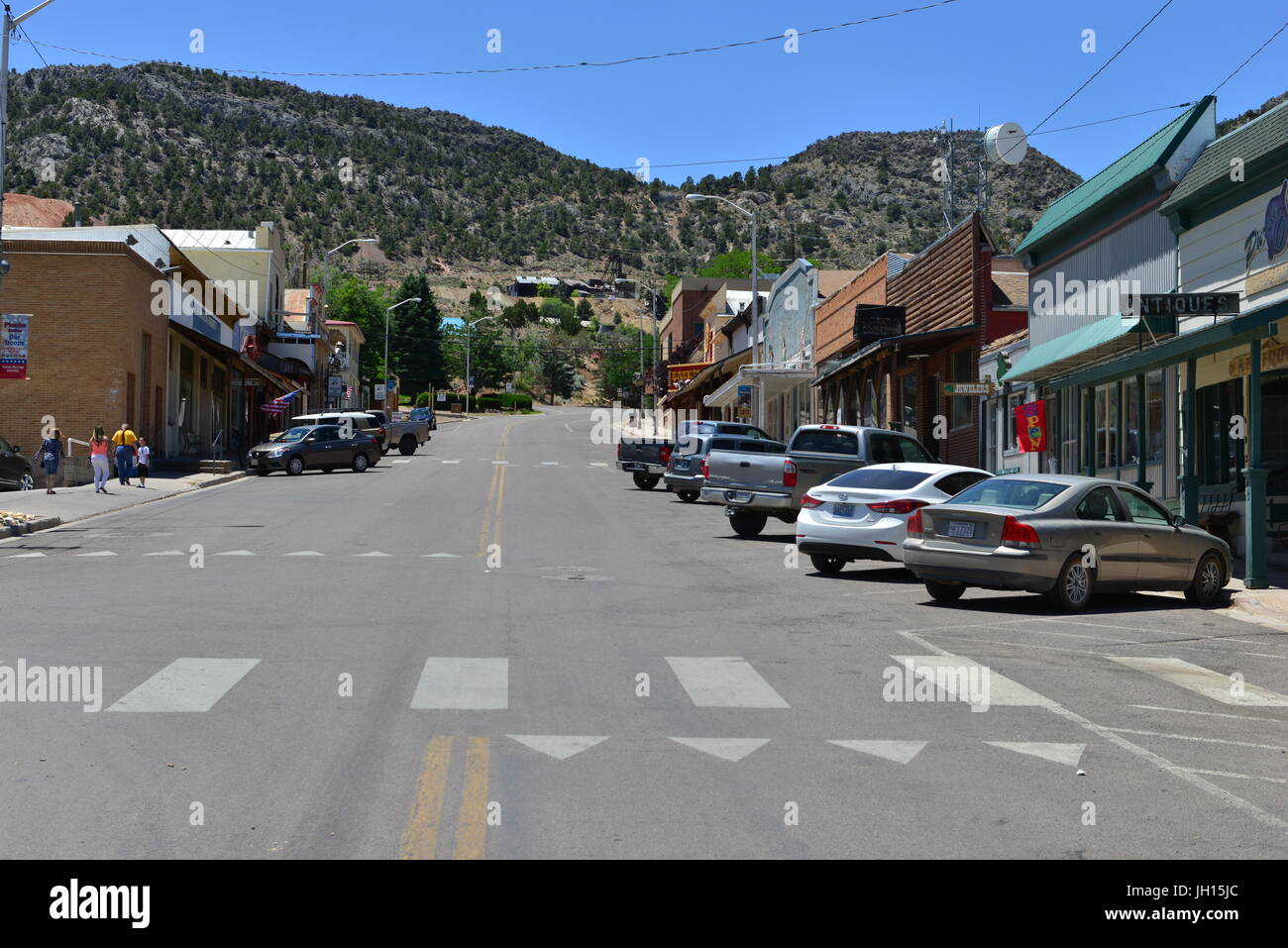The main street of Pioche in Nevada Stock Photo - Alamy