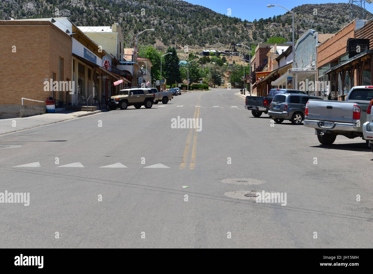 The main street of Pioche in Nevada Stock Photo - Alamy