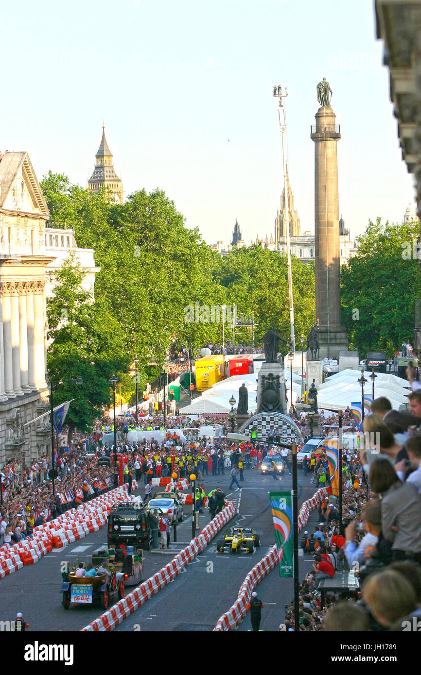 F1 demonstration around Piccadilly Circus London, 2004 Stock Photo - Alamy