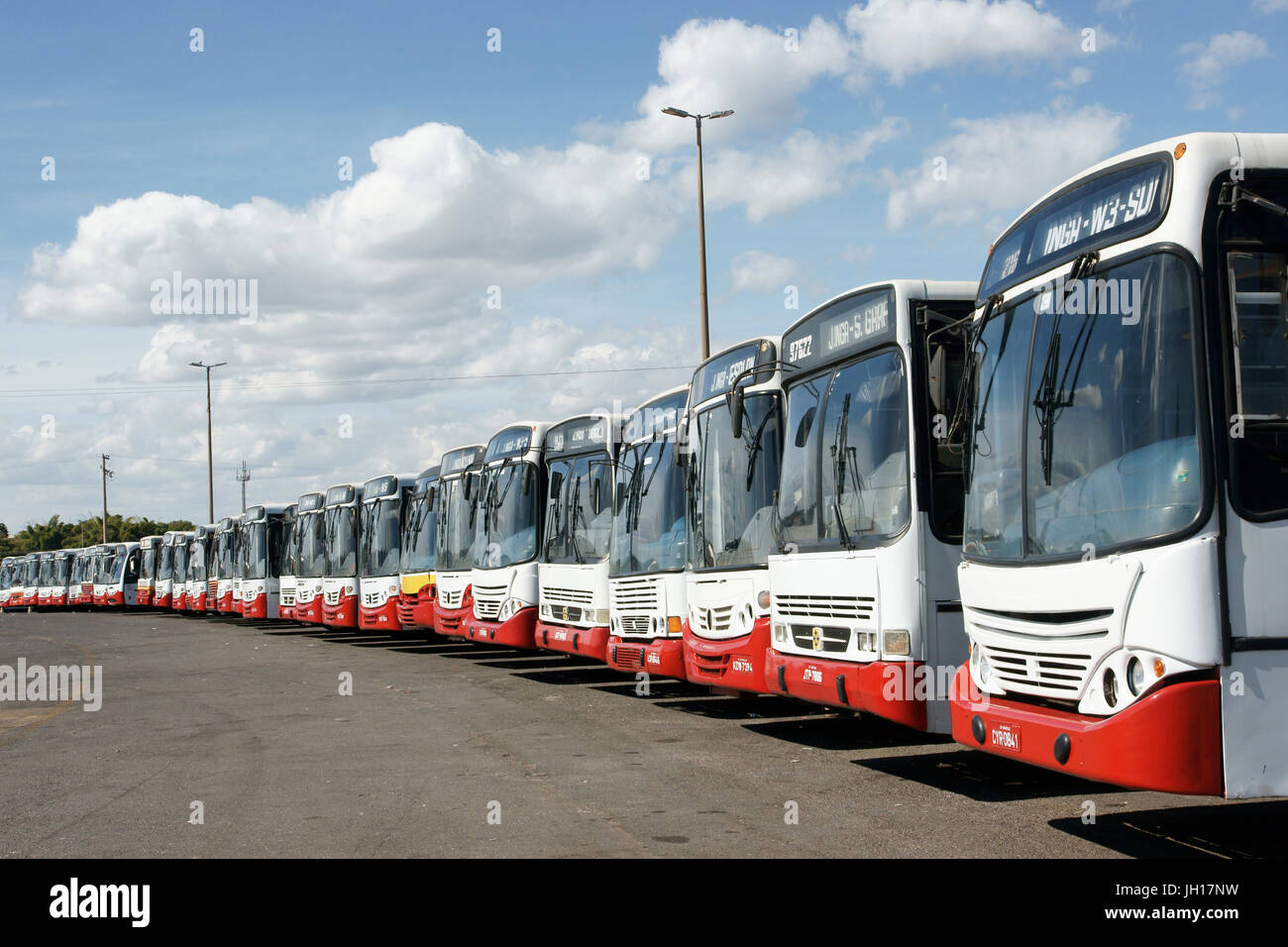 Bus parking, city, Distrito Federal, Brasília, Brazil Stock Photo - Alamy