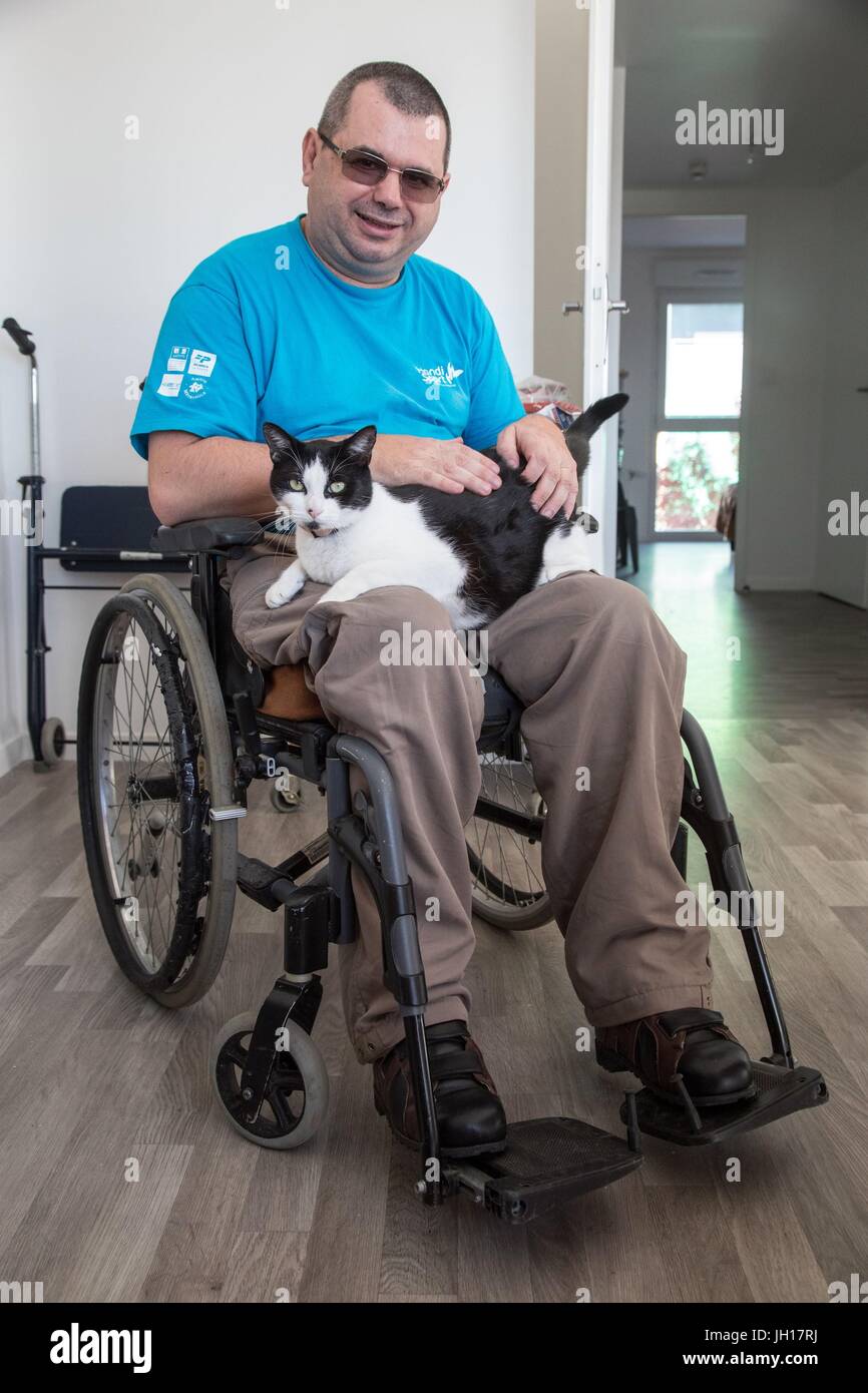 HANDICAPPED IN FRANCE Stock Photo - Alamy