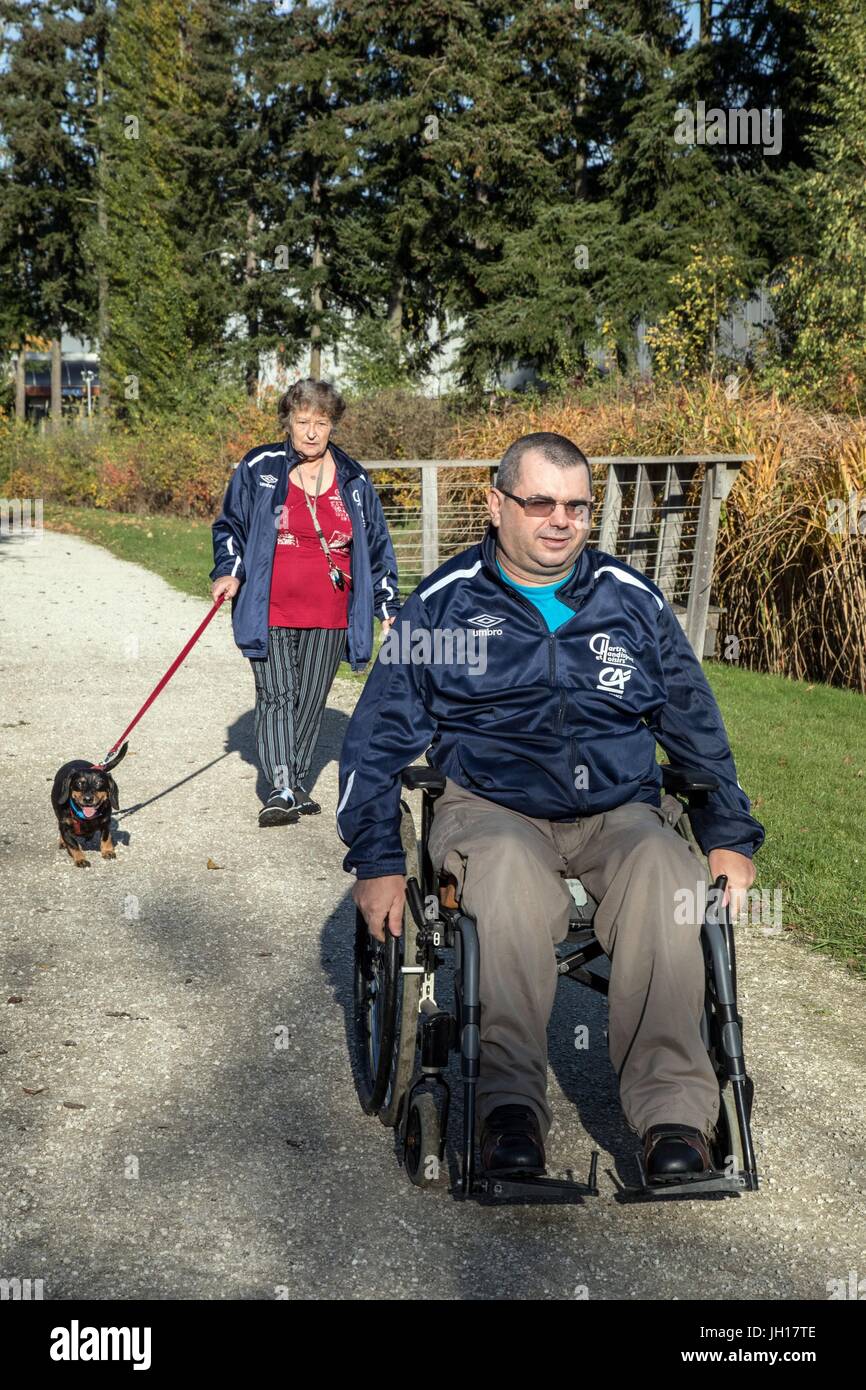 HANDICAPPED IN FRANCE Stock Photo - Alamy