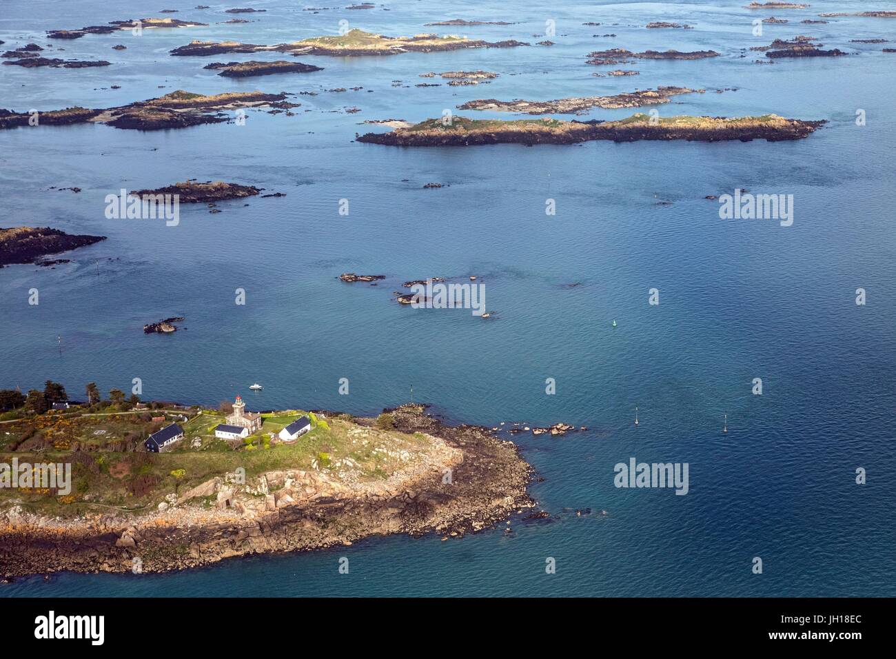 AERIAL VIEW,CHANNEL ISLANDS, GRANVILLE,(50) MANCHE,LOWER NORMANDY ...