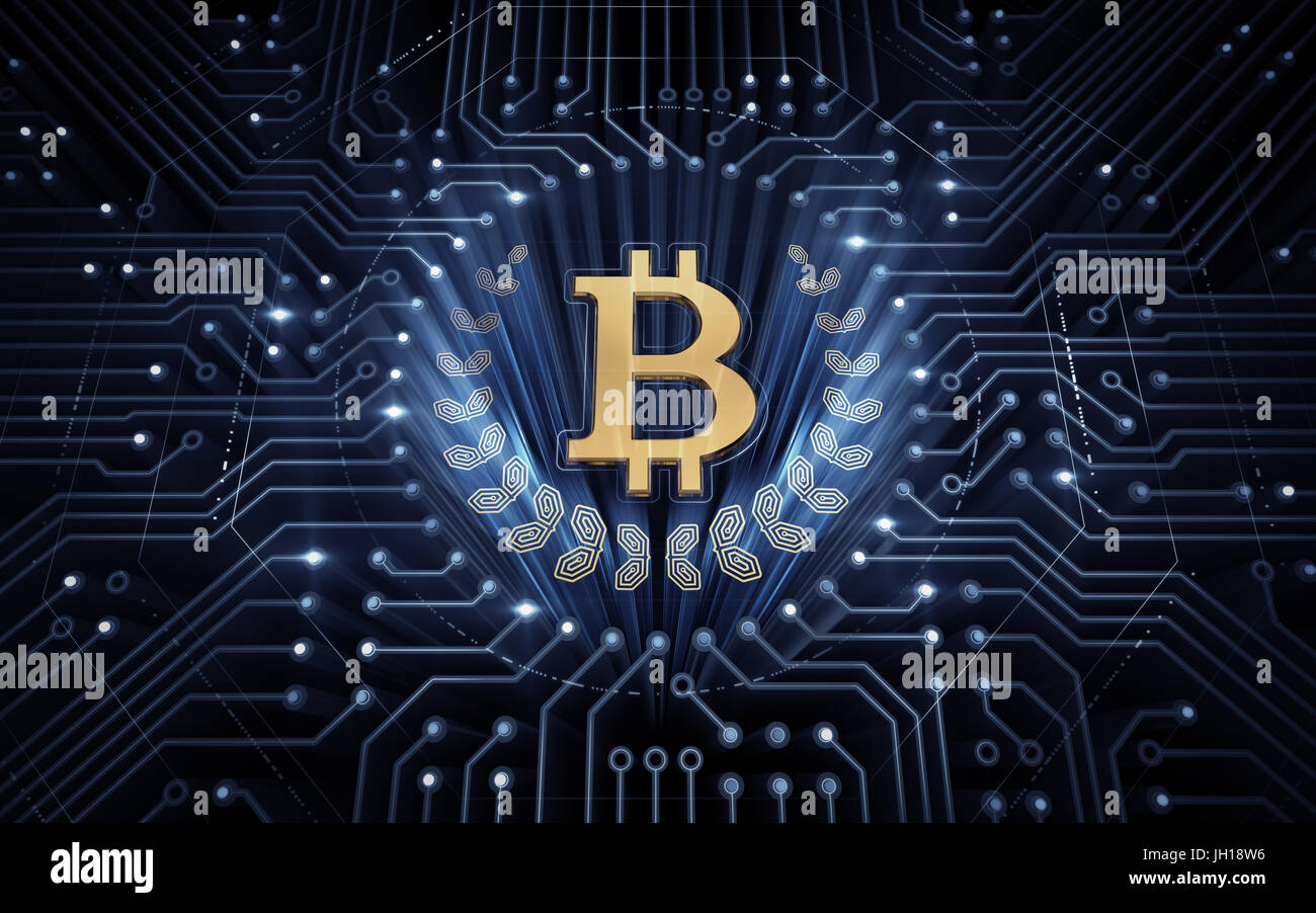 Bitcoin and circuit board hi-res stock photography and images - Alamy