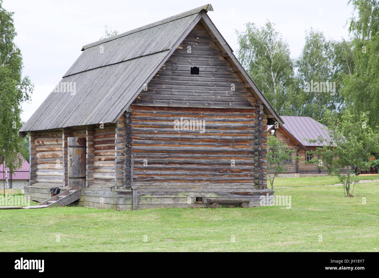 Old Russian wooden houses and structures, Russia Stock Photo - Alamy