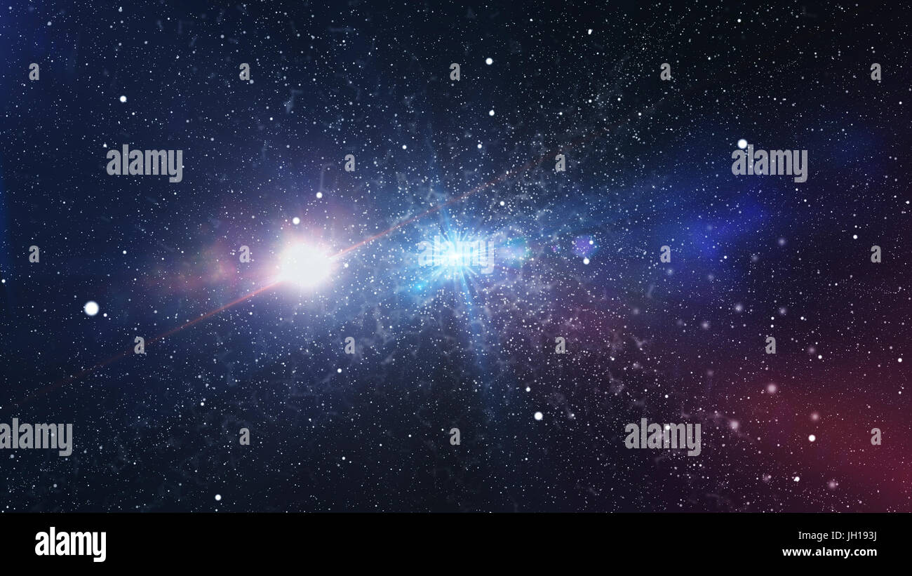 3d rendering of Abstract stars in outer space Stock Photo - Alamy