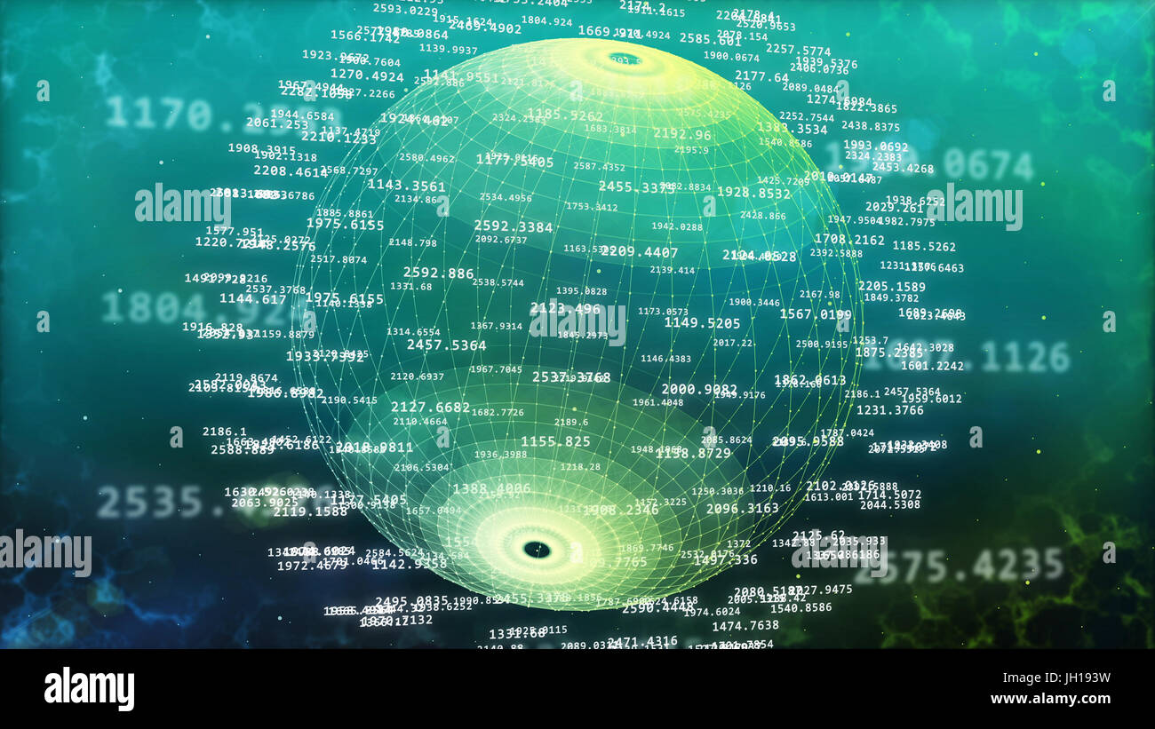 Abstract digital big data. World of big data. 3d illustration Stock ...