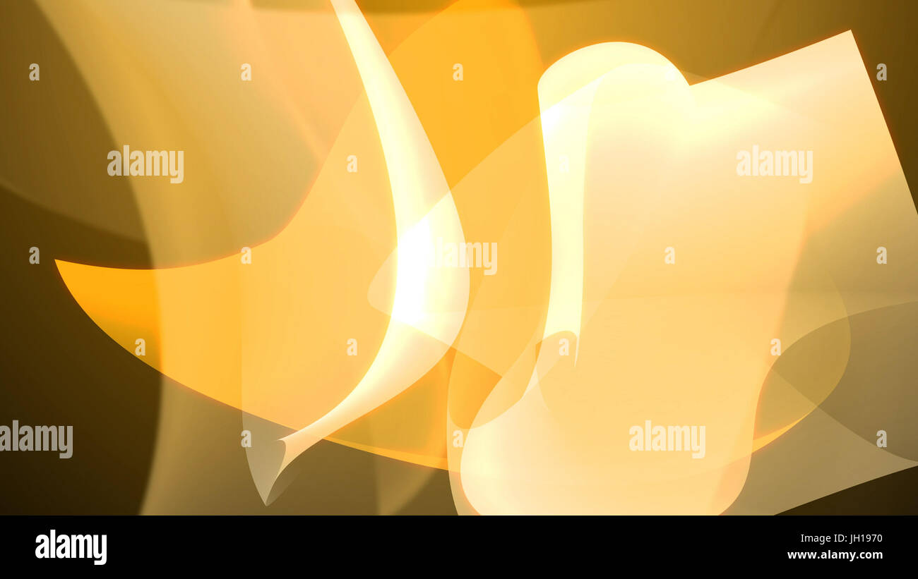 Abstract yellow shapes background composition - 3d illustration Stock ...