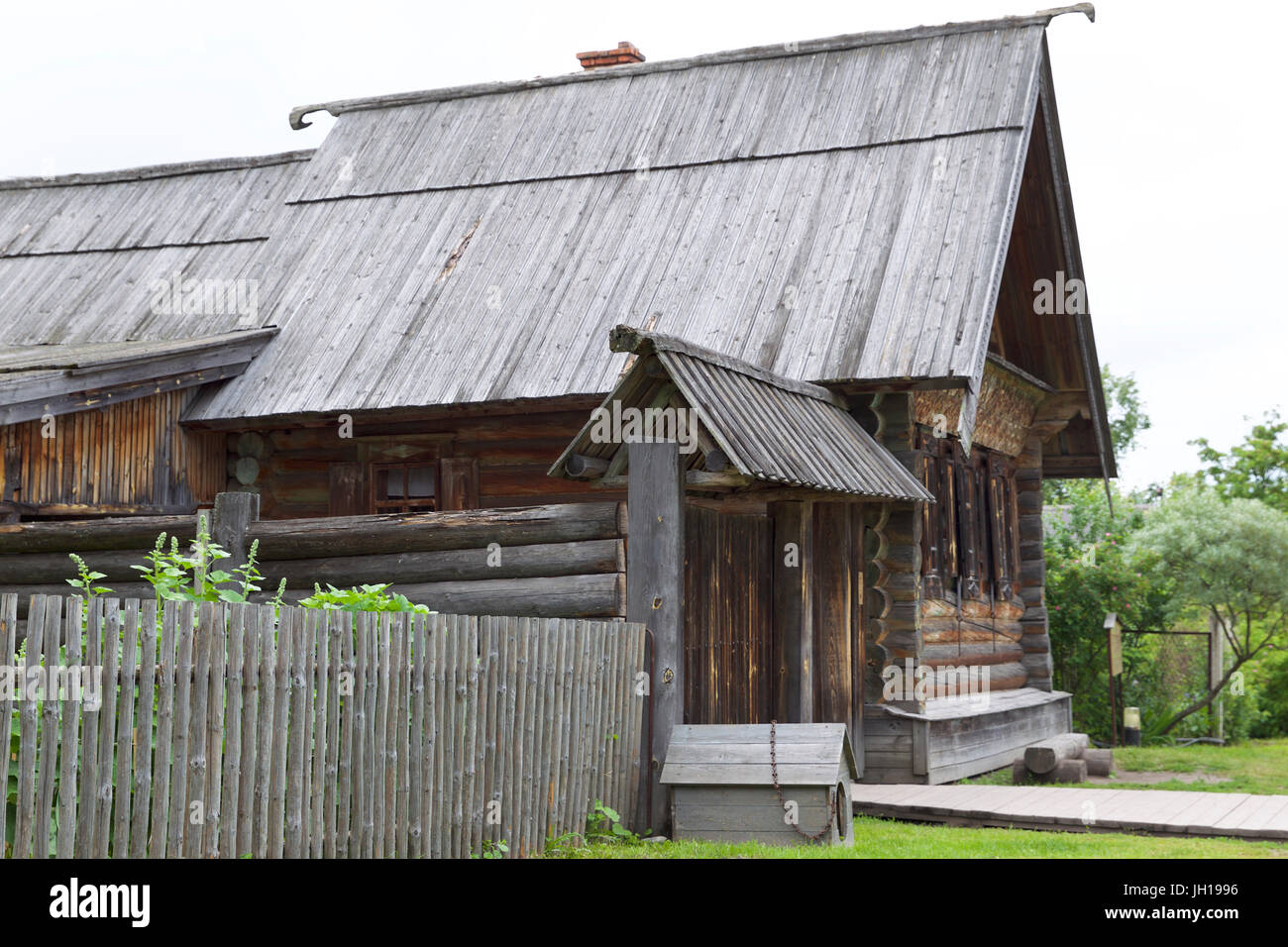 Old Russian wooden houses and structures, Russia Stock Photo - Alamy