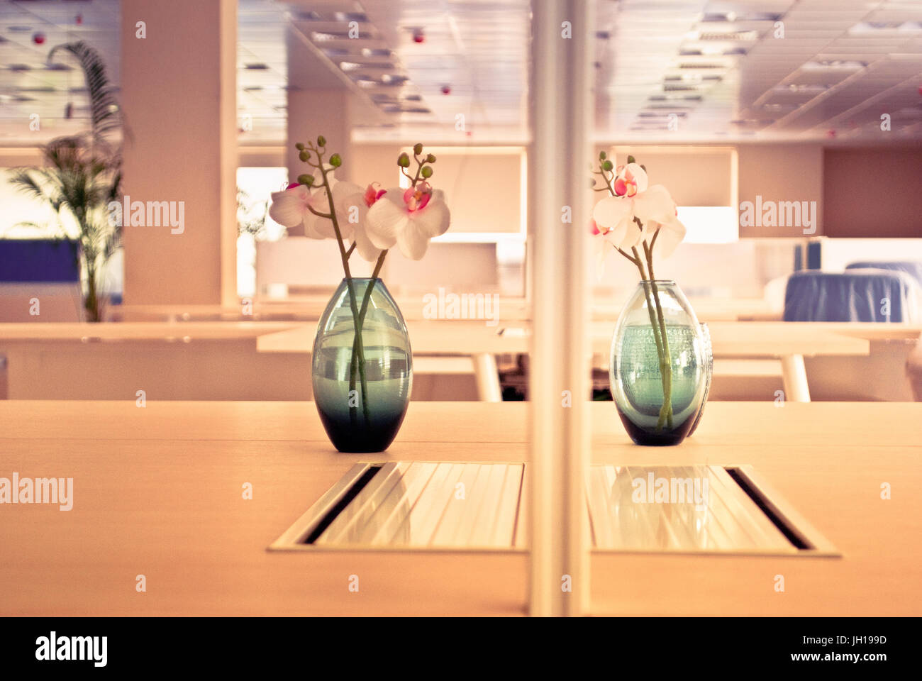 flower vase on workstation Stock Photo - Alamy