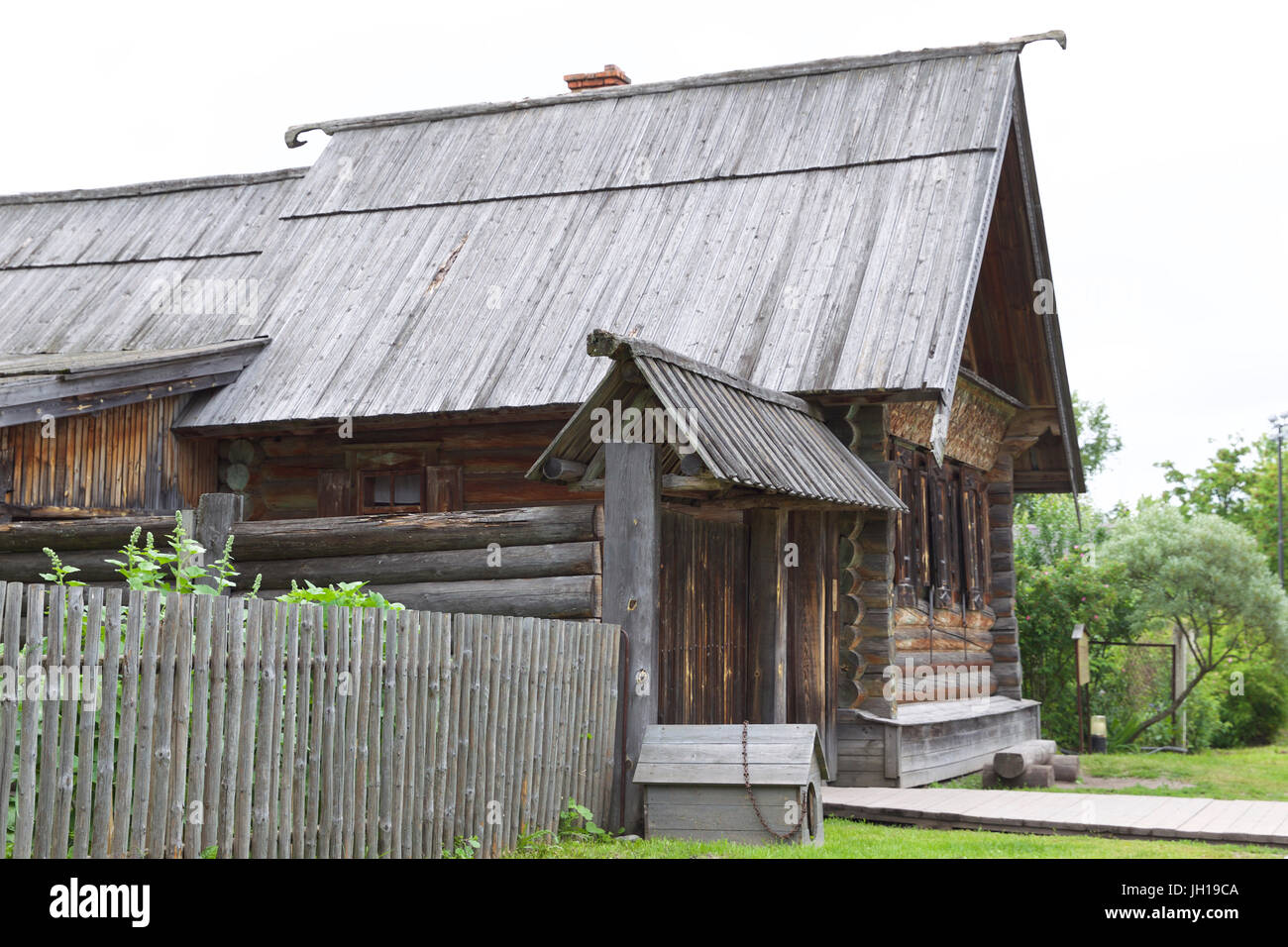 Old Russian wooden houses and structures, Russia Stock Photo - Alamy