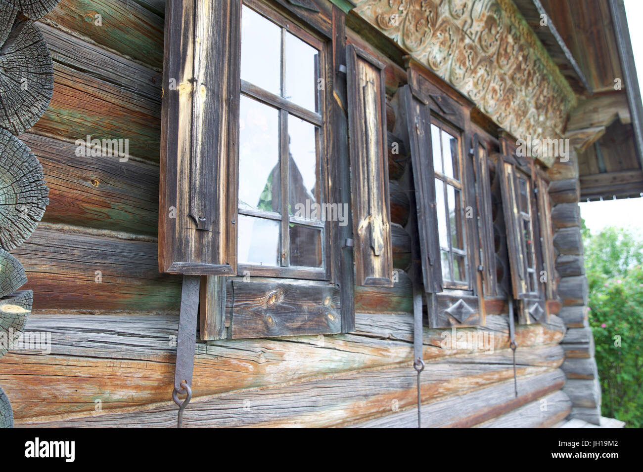 Old Russian wooden houses and structures, Russia Stock Photo - Alamy