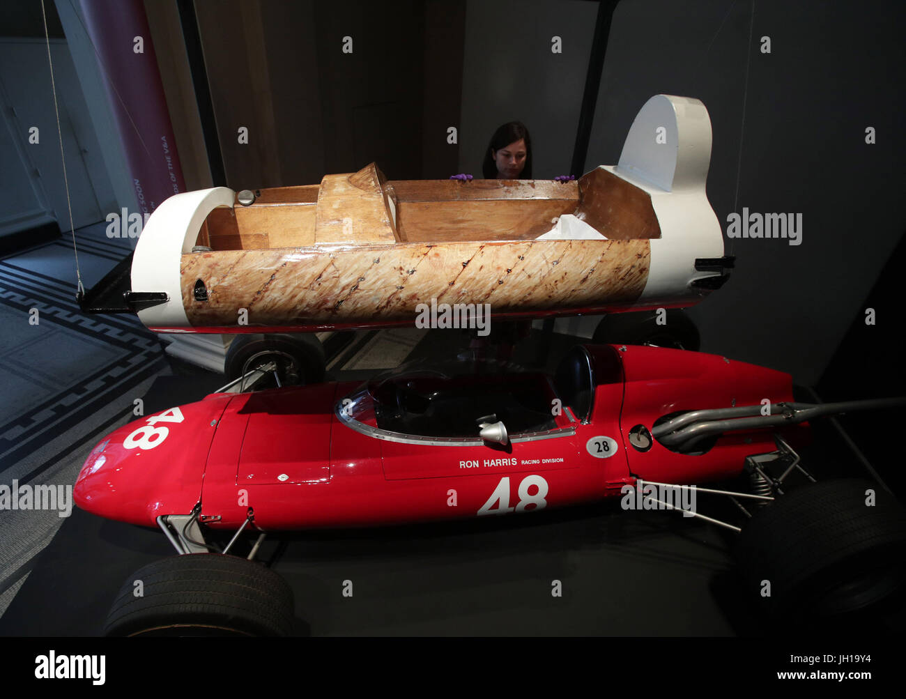 A Formula Two racing car (Harris-Costin Protos) with spare plywood body ...