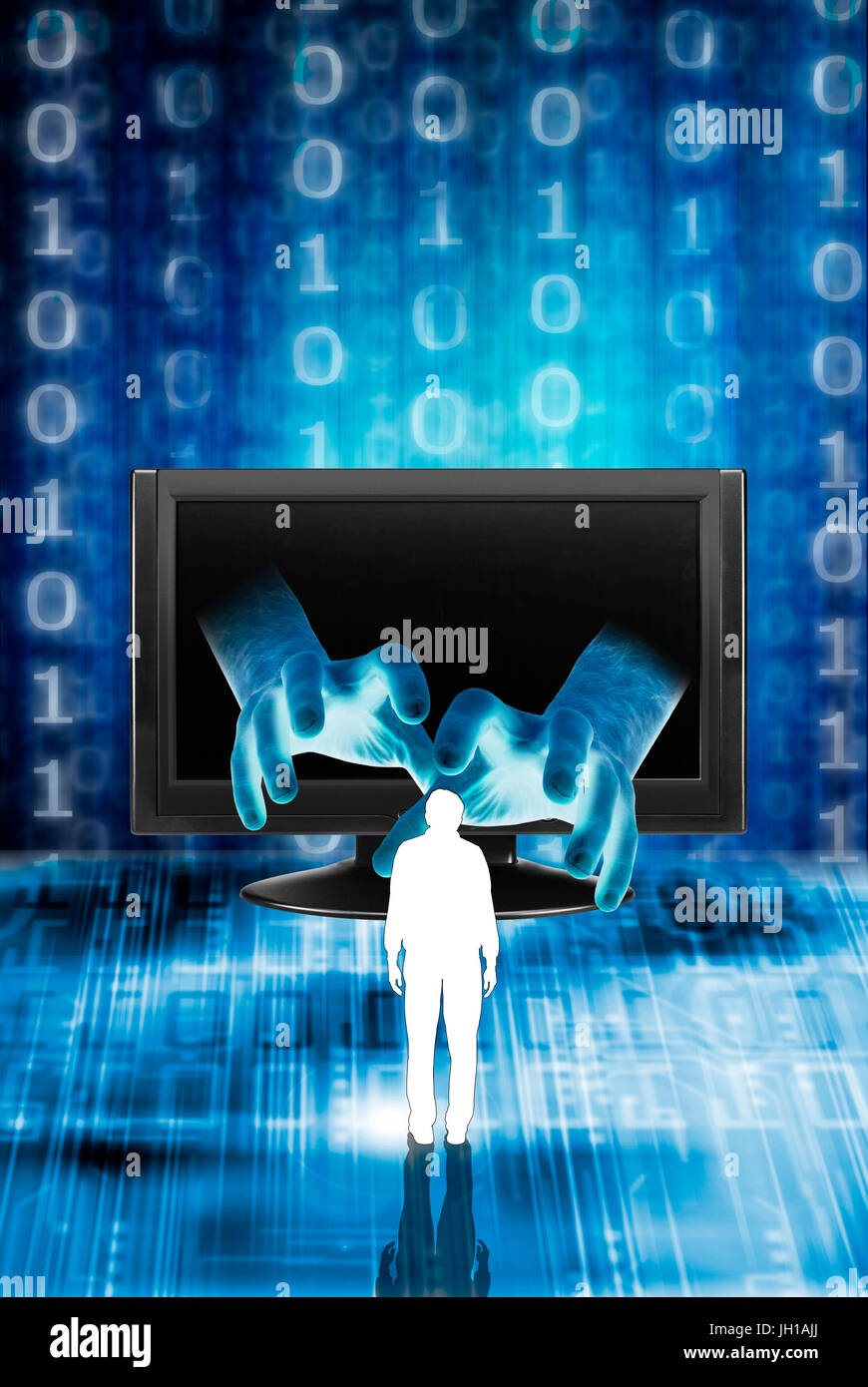 Hands coming out computer hi-res stock photography and images - Alamy