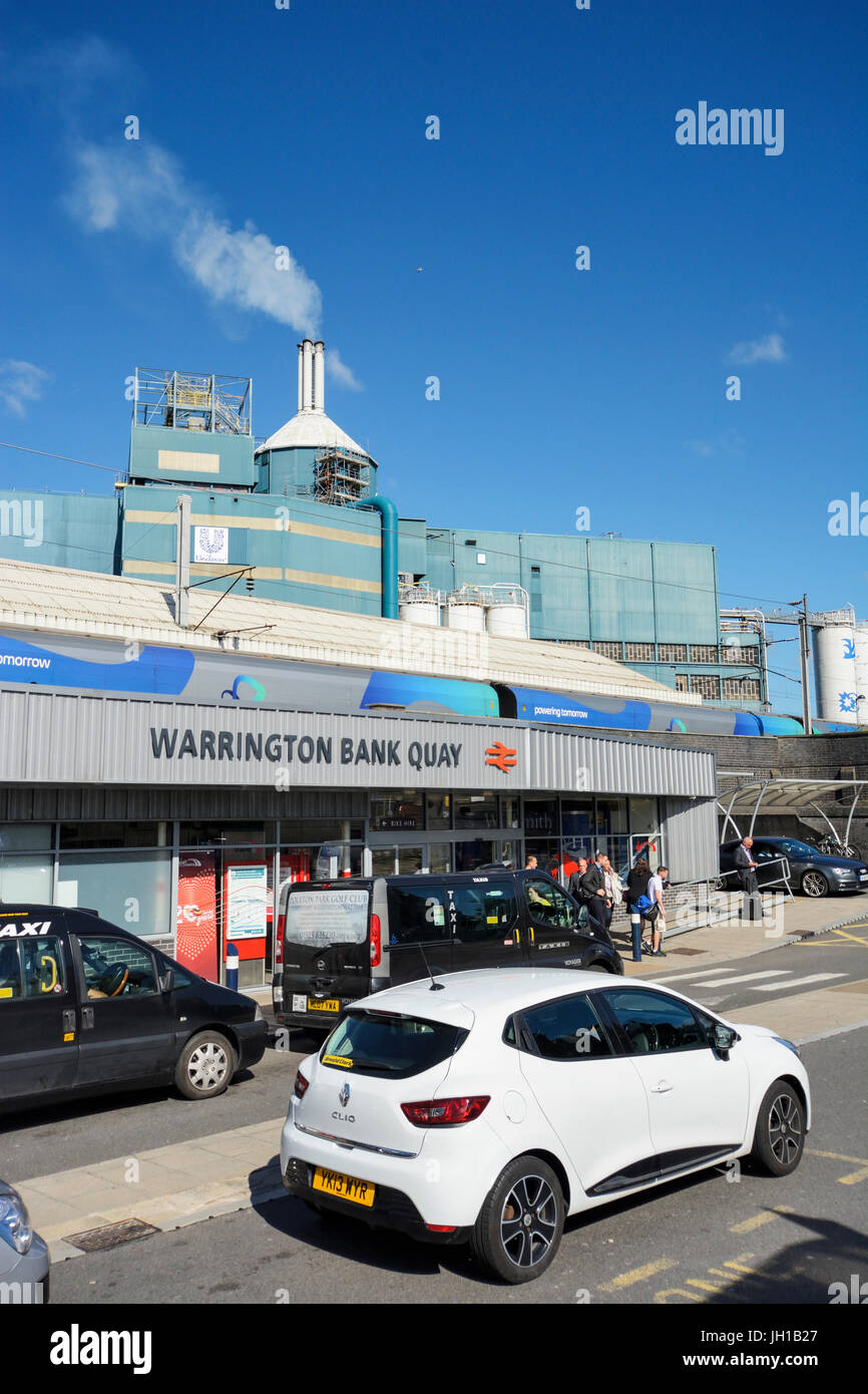 Warrington Bank Quay station on the main West Coast rail network ...
