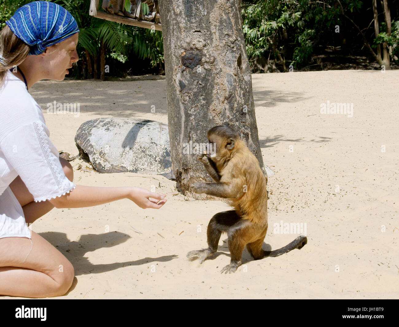 People, woman, monkey-nail, Tent Monkeys, Rio Preguiças, Vassouras ...