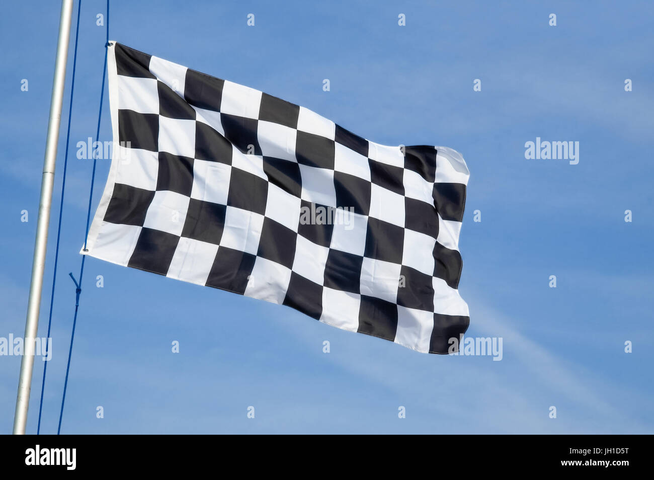 Checkered flag waving hi-res stock photography and images - Alamy