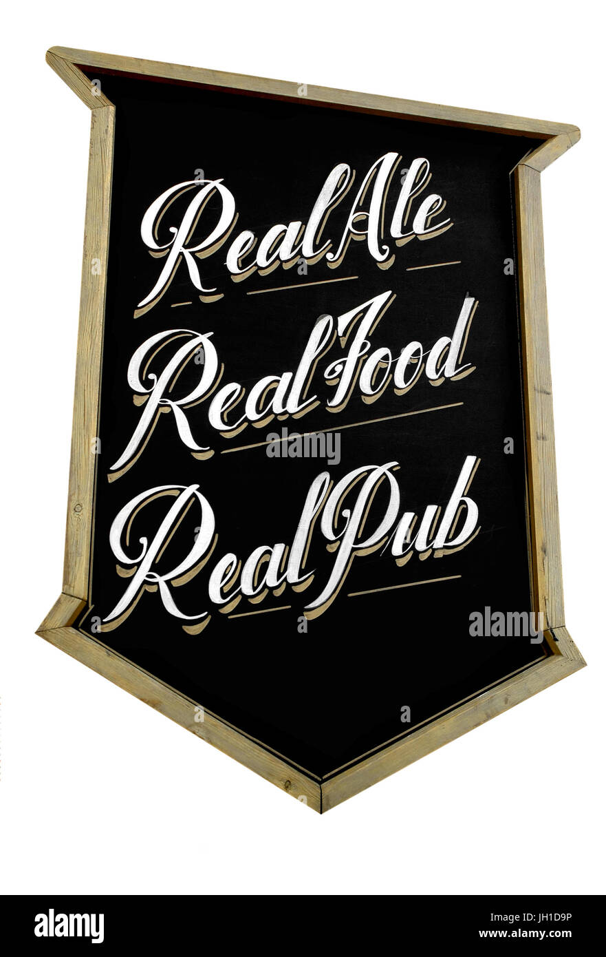 hand-written pub sign on white Stock Photo - Alamy