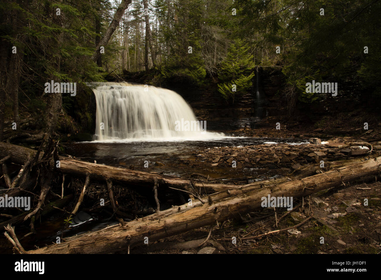 Rock River Falls in Upper Peninsula Michigan Stock Photo - Alamy