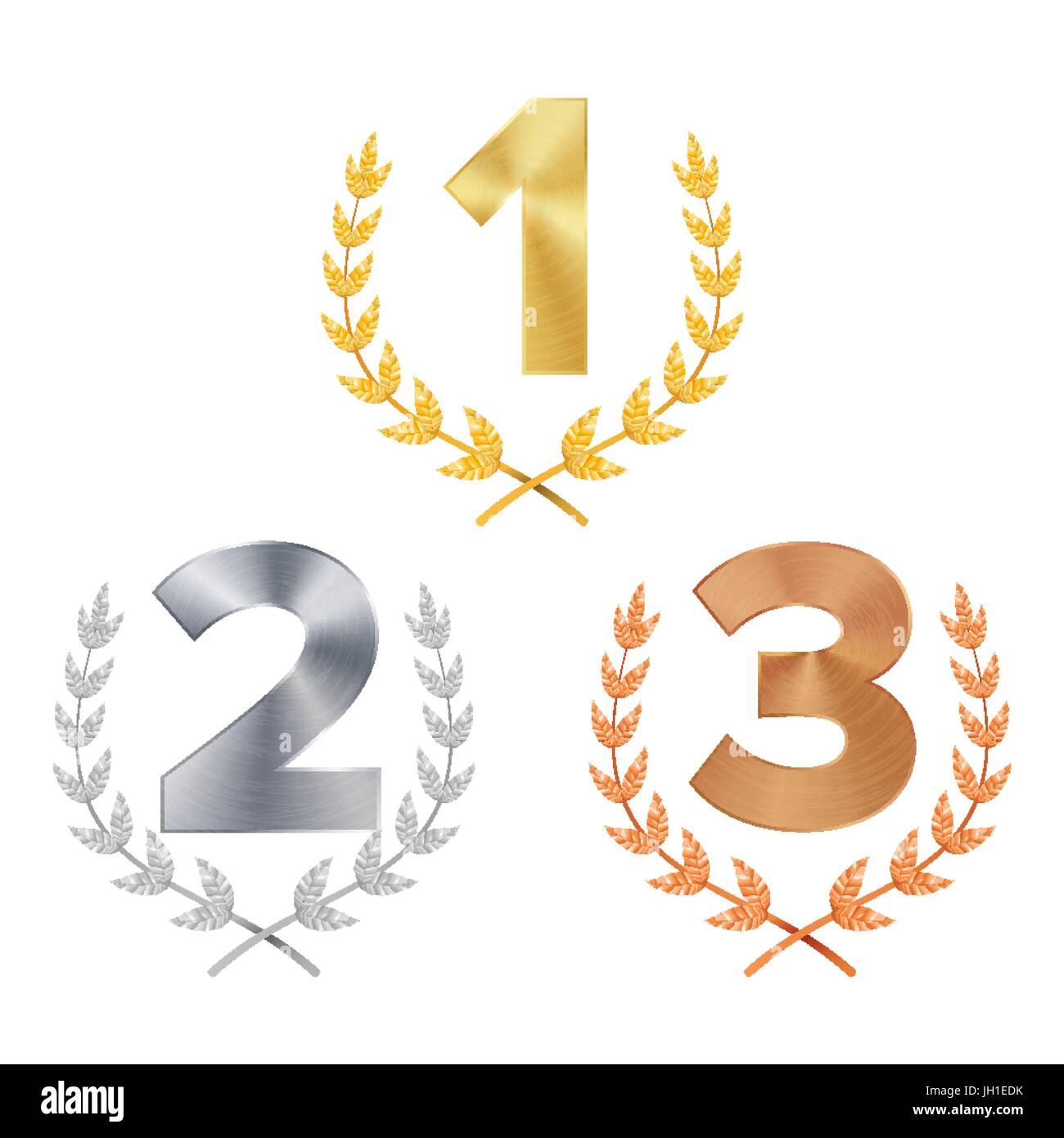 Silver two bronze medal Stock Vector Images - Alamy