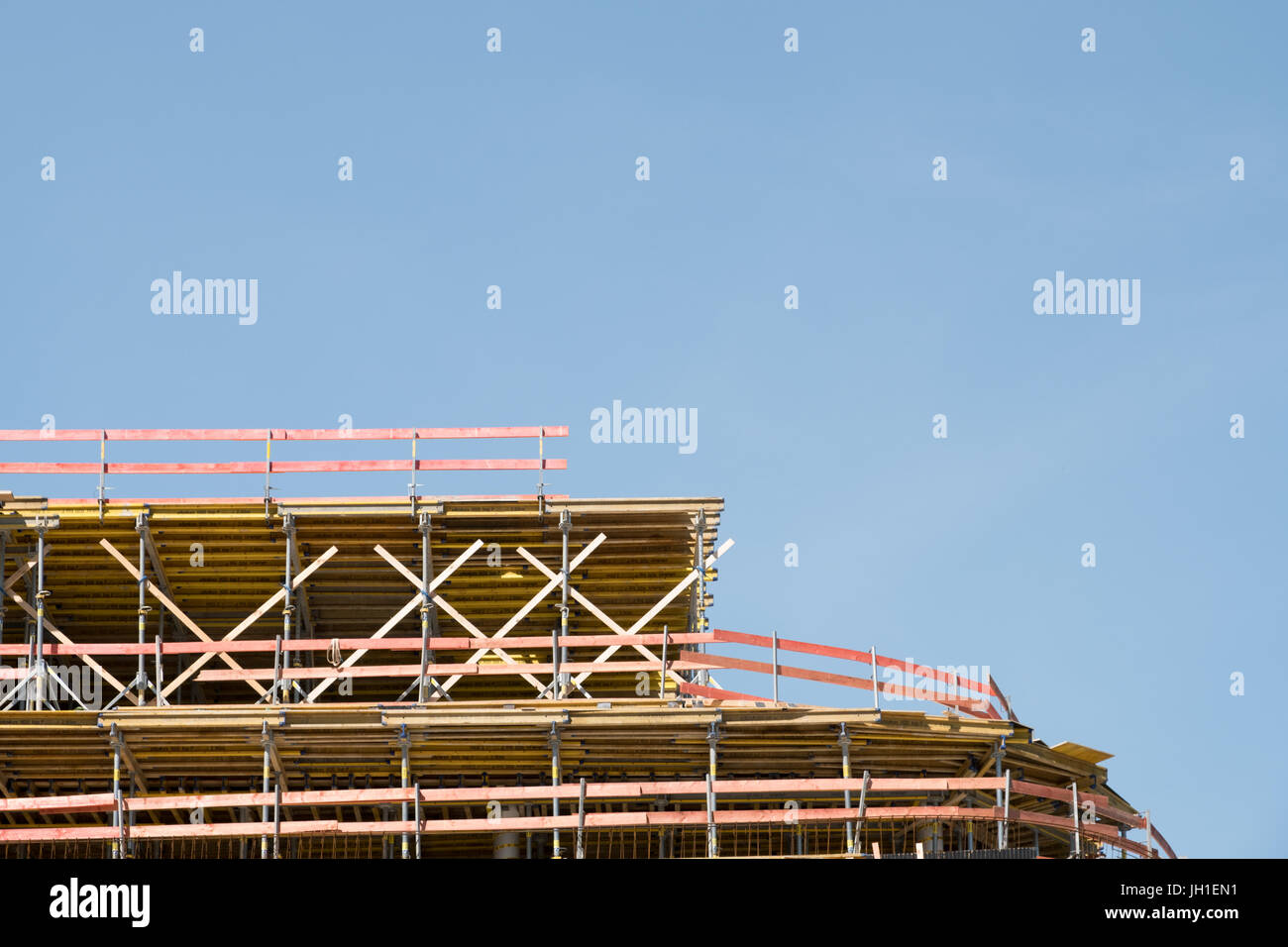 construction site - scaffolding on bulding site Stock Photo - Alamy
