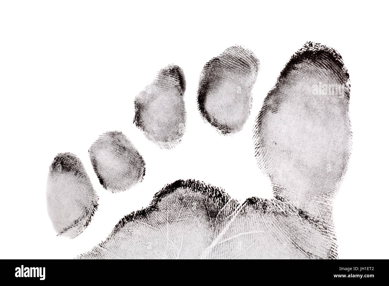 Foot finger print on white background Stock Photo - Alamy
