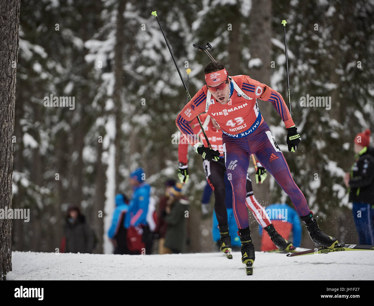 Leif Nordgren in the men's pursuit Antholz Italy IBU Biathlon World Cup ...